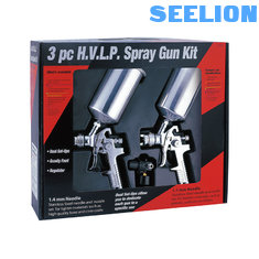 China W-2000B3 3PCS H.V.L.P. SPRAY GUN KIT WITH Air Regulator Environmentally Friendly Color Box supplier