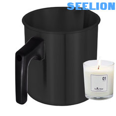 China Black Color DIY Candle Making Pouring Pot in 1200ml Capacity  and Plastic Handle Easy Holding supplier